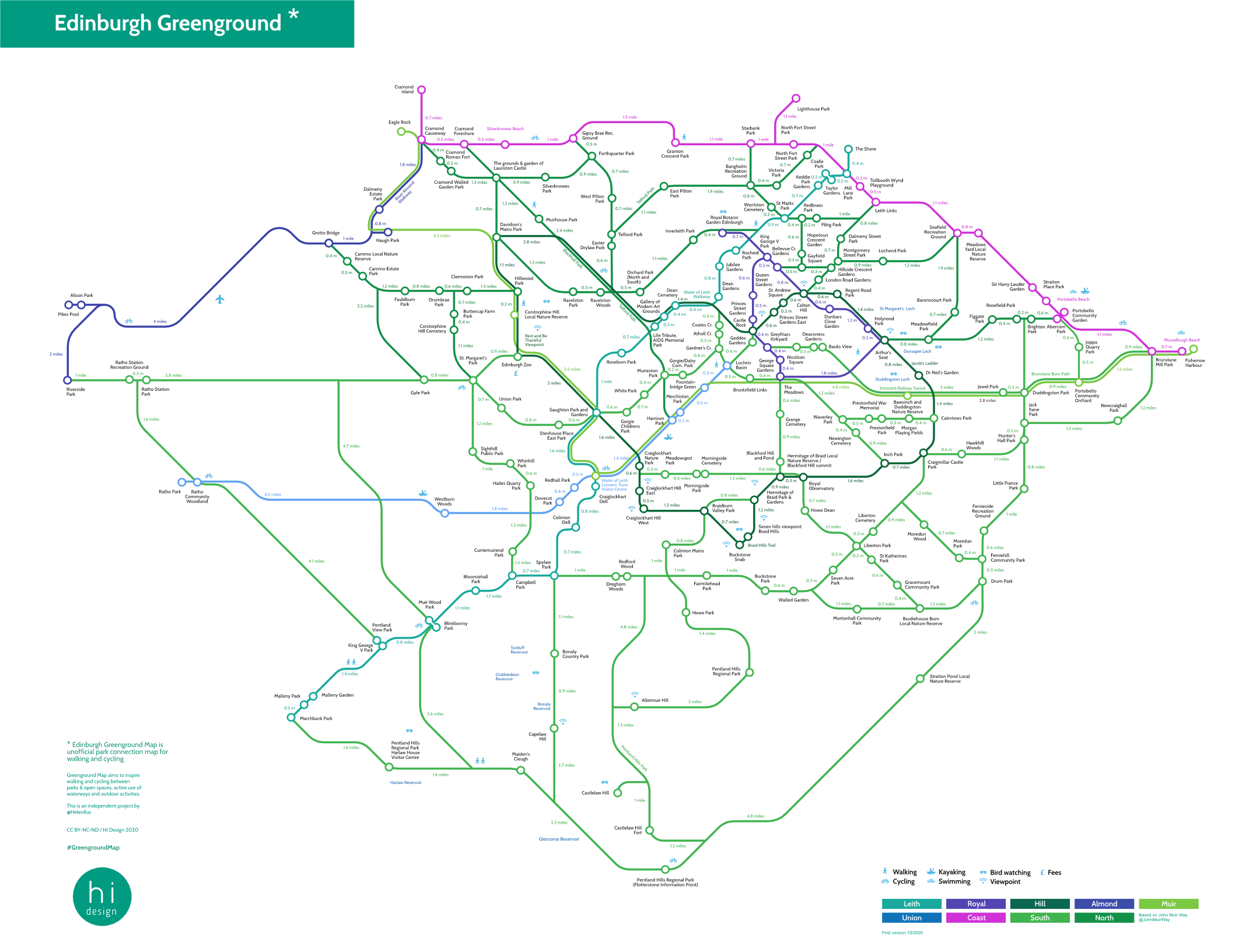 The first Edinburgh Greenground Map – Helen Ilus